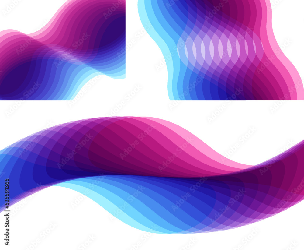Abstract wavy background with dynamic effect. Modern screen design for ...