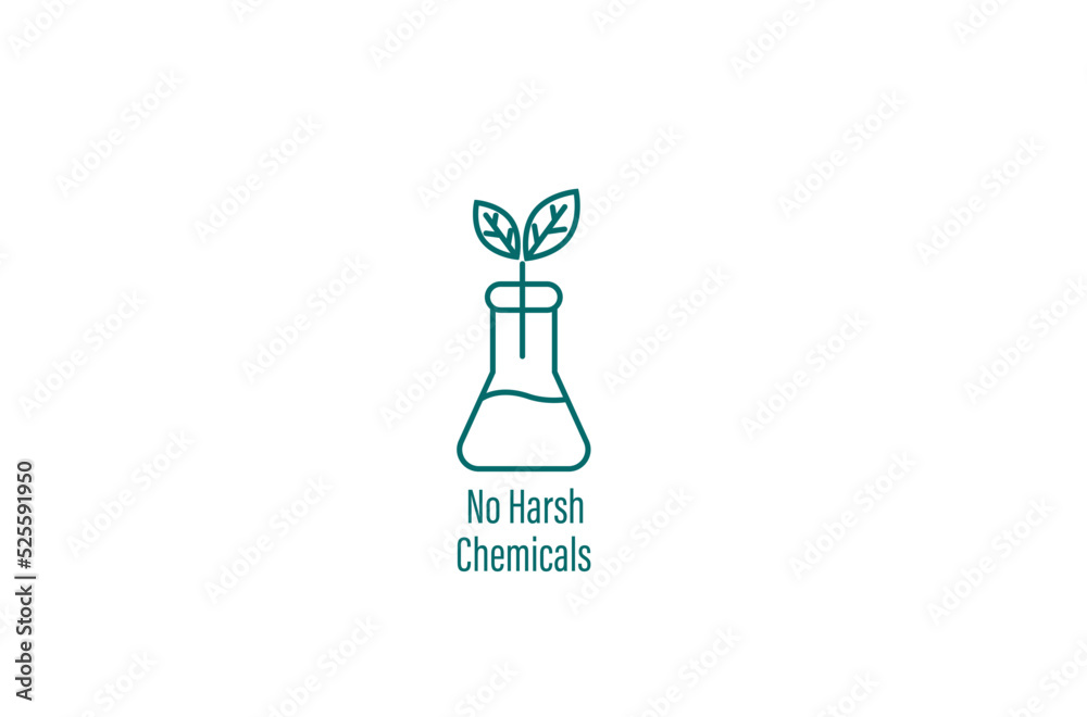 no harsh chemicals vector illustration Stock Vector | Adobe Stock