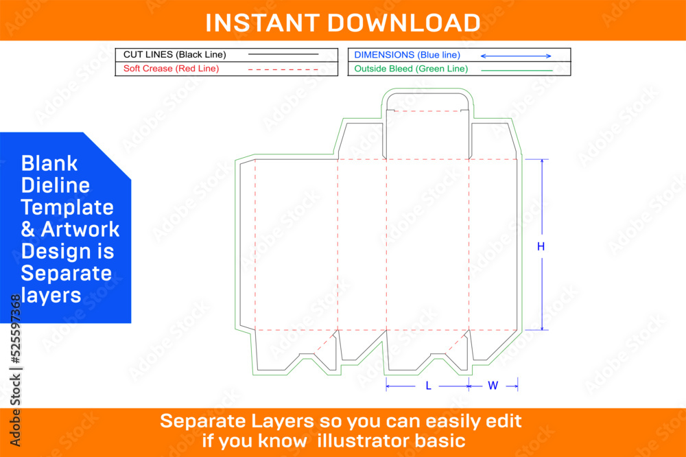 350 ml OIL BOX PACKAGING DESIGN TEMPLATE Stock Vector | Adobe Stock