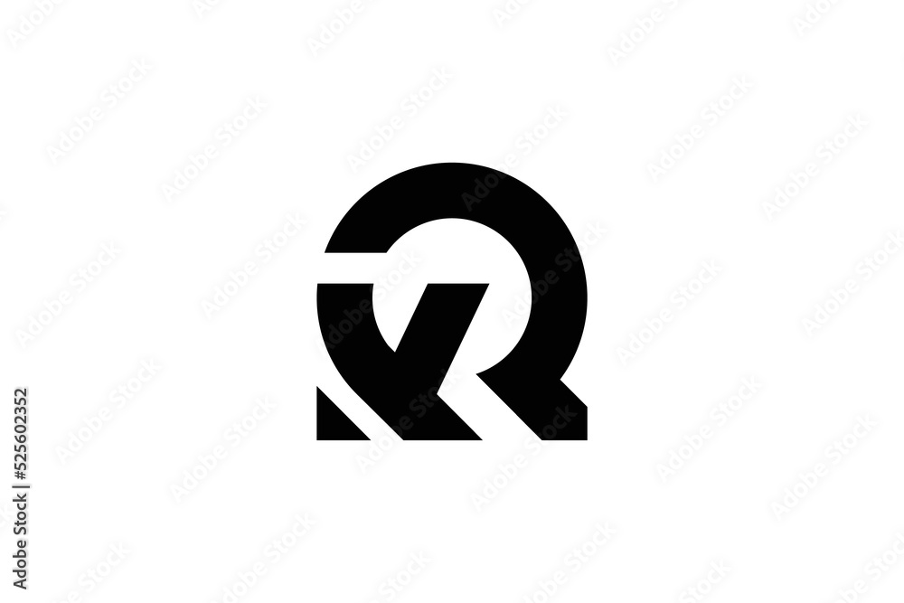 FR logo with a minimal design. An icon of a RF letter on a luxury ...