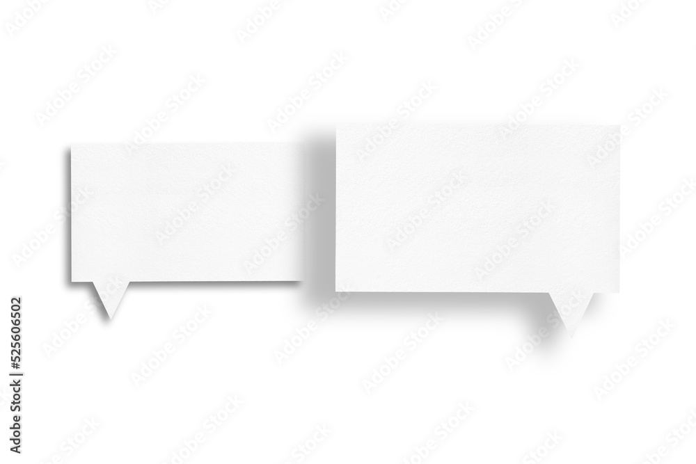 white paper and black shadow speech bubble image isolated on ...