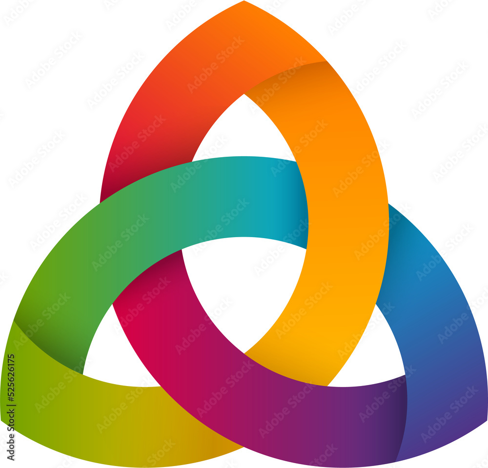 Triquetra Symbol In Rainbow Colors Stock Illustration | Adobe Stock