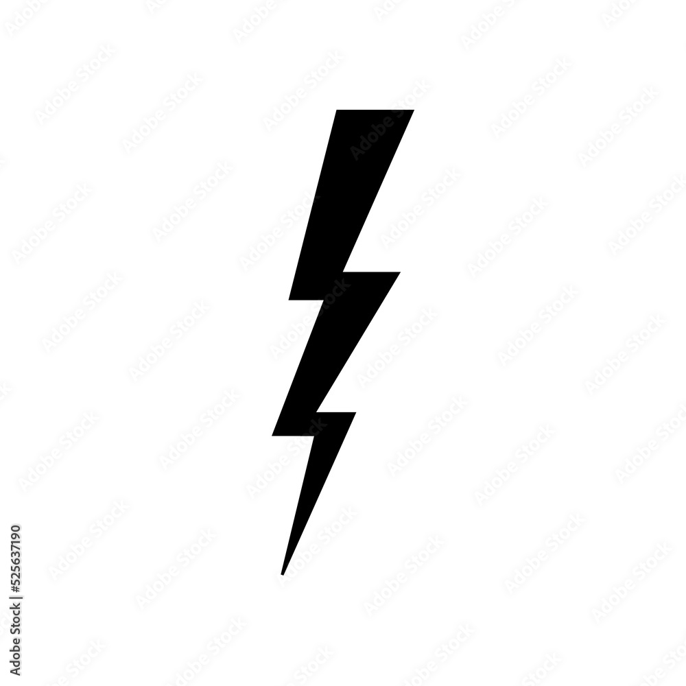 thunder icon png transparent Stock Illustration | Adobe Stock
