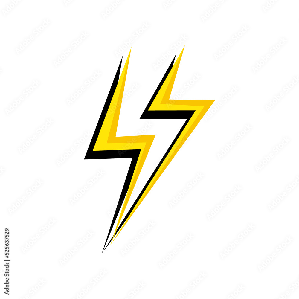 thunder icon png transparent Stock Illustration | Adobe Stock