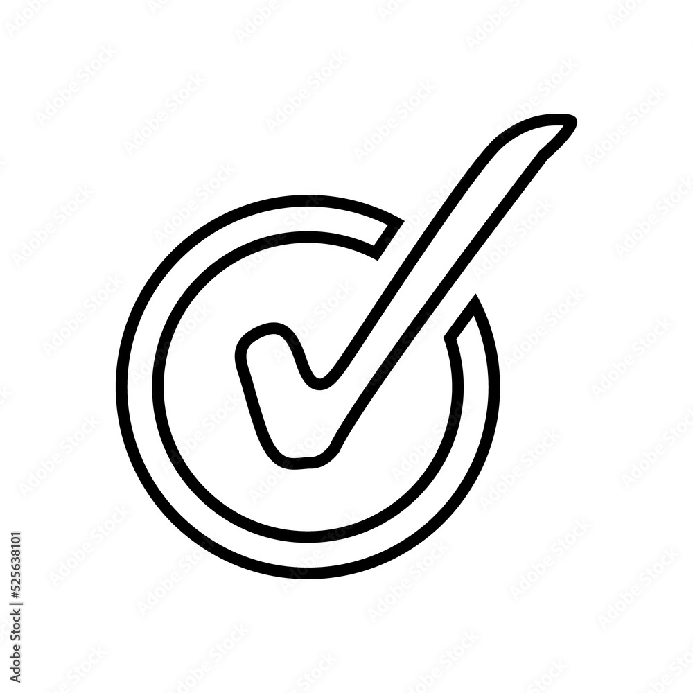 Tick icon png transparent Stock Illustration | Adobe Stock