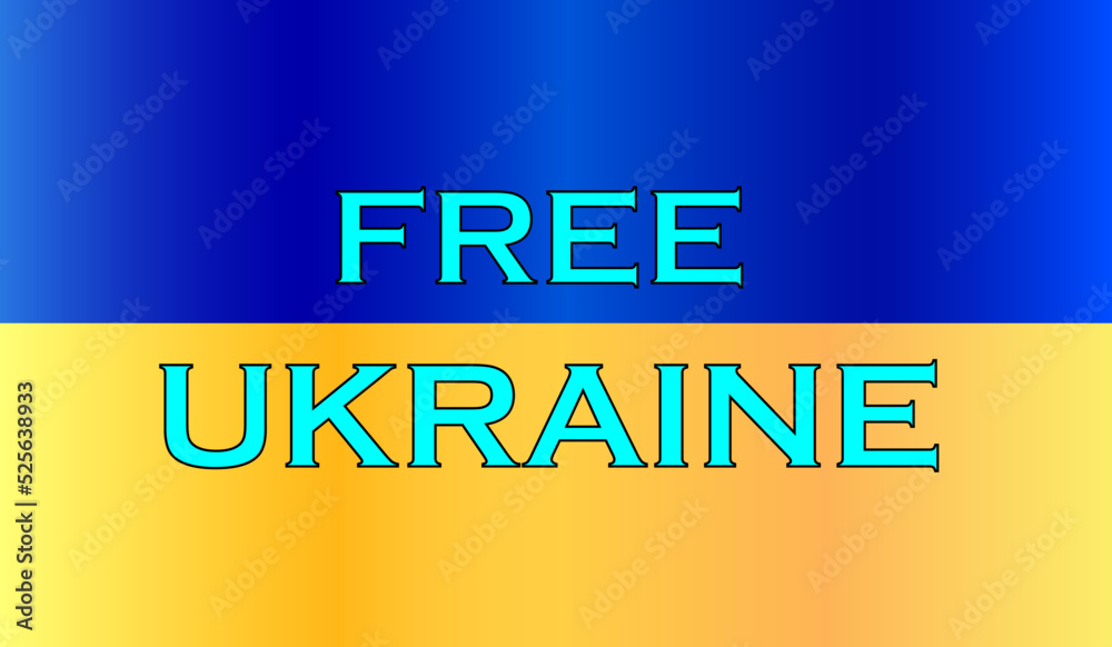 Vetor de Stand With Ukraine slogan. Concept save Ukraine from Russia ...