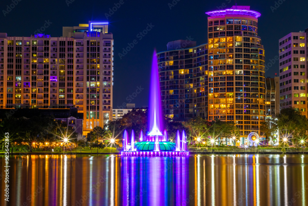 Lake Eola fountain, Orlando Stock Photo | Adobe Stock