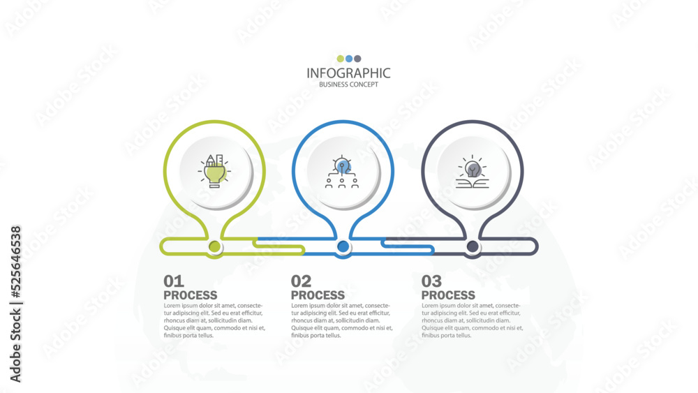Timeline infographic template with 4 steps, process or options, process ...