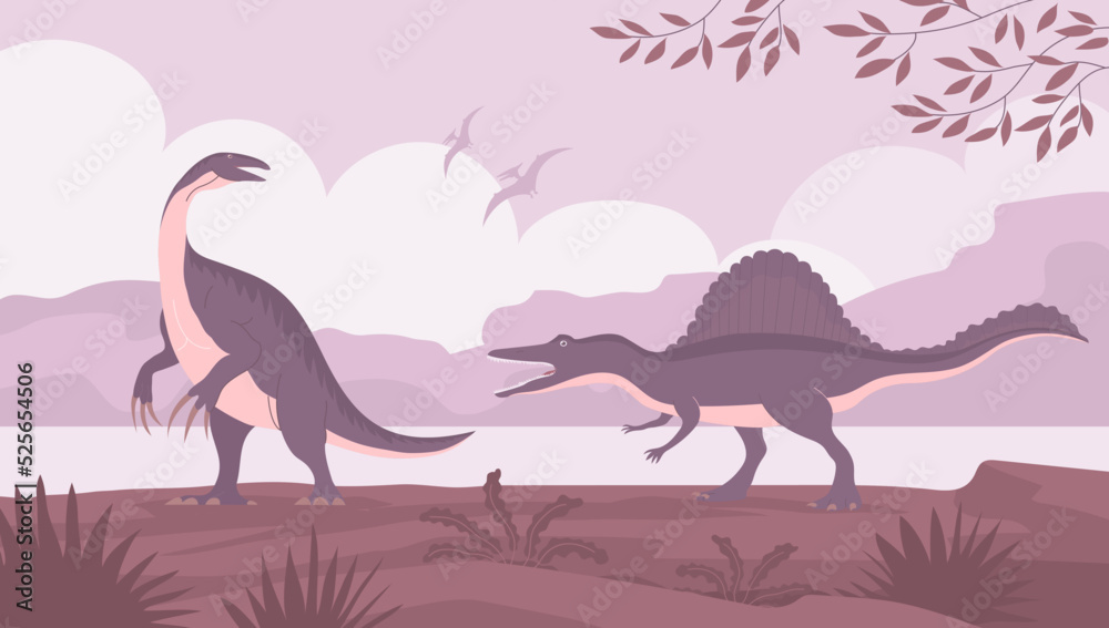 Therizinosaurus with claws vs spinosaurus. Carnivorous lizards. Big ...