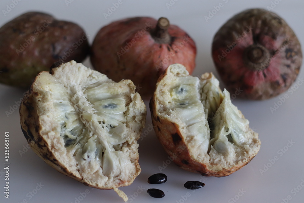 Ripe Red Custard Apple Fruit or Annona Reticulata Bullocks Heart. A ...