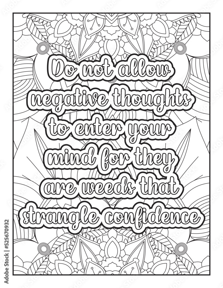Motivational Quotes Coloring Page. Quotes Coloring Page. Motivational ...