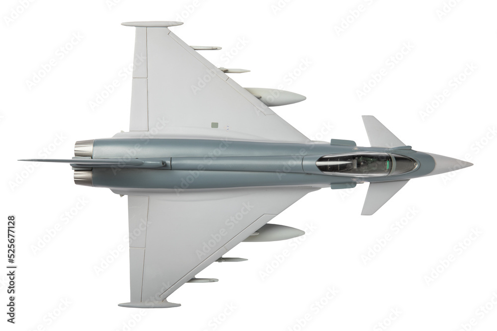 Eurofighter top view isolated for composition purpose Stock Photo ...