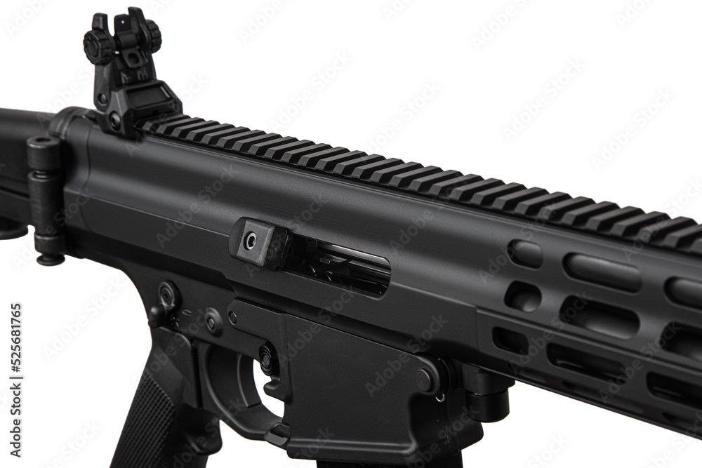 Modern automatic rifle isolated on white. Weapons for police, special ...