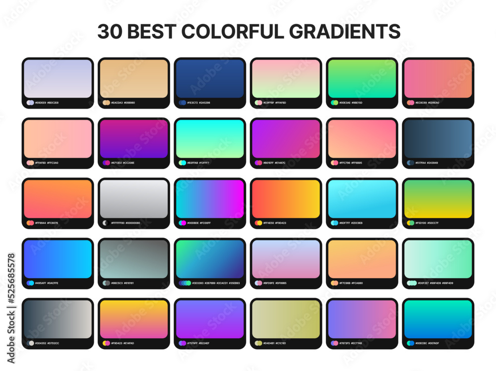 30 best gradient backgrounds. Gradient backgrounds with color codes ...