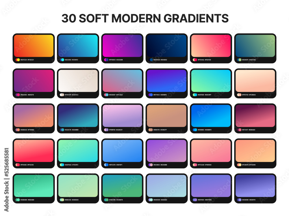 30 best gradient backgrounds. Gradient backgrounds with color codes ...