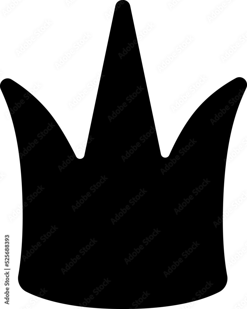 Crown. Small stylized crown - vector silhouette picture for logo or ...