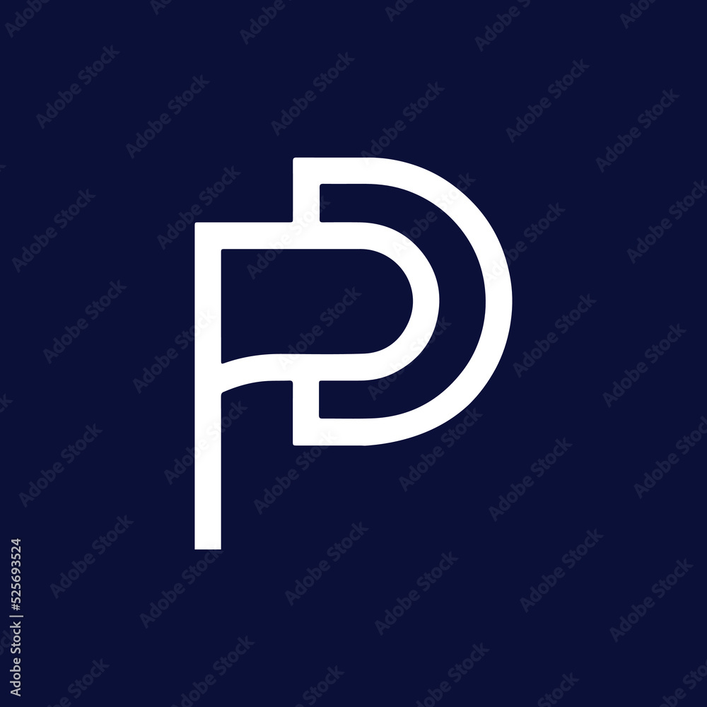 PD Logo Design , Initial Based PD Icon Stock Vector | Adobe Stock