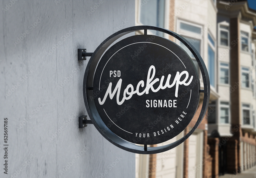 Outdoor Wall Sign Stock Template | Adobe Stock