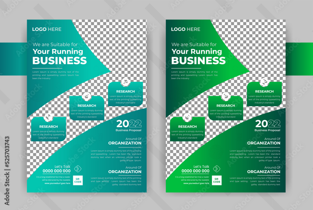 Corporate Business flyer template design, Flyer Template Geometric ...