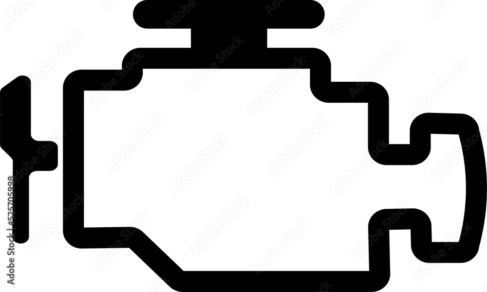 Modern automotive icon of car check engine light. The coolest car icons ...