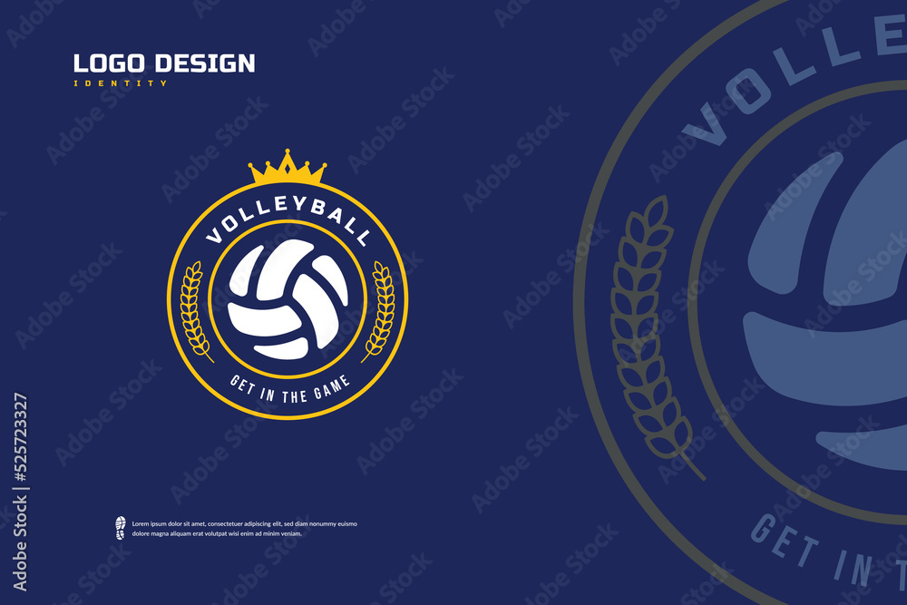 Volleyball Badge Logo, Sport Team Identity. Volleyball tournament ...