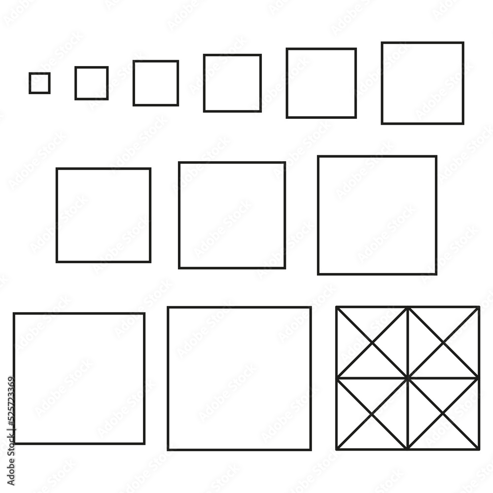 Black squares lines. Design element. Vector illustration. stock image ...