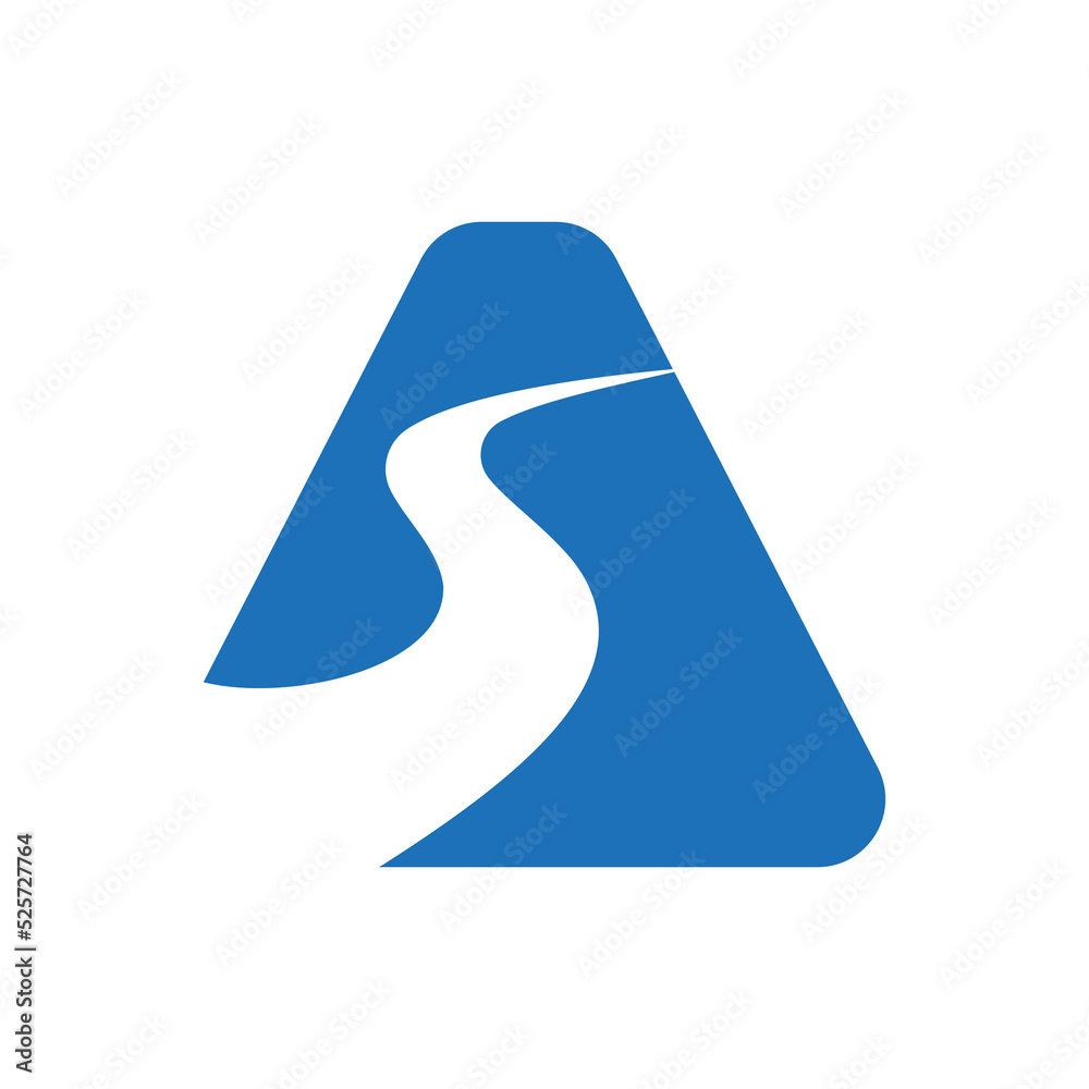 Letter A Road Logo For Transportation Symbol Based On Path Concept ...