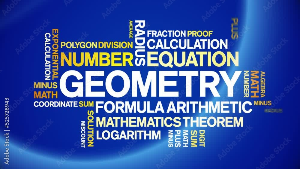 Geometry animated tag word cloud;text design animation kinetic ...