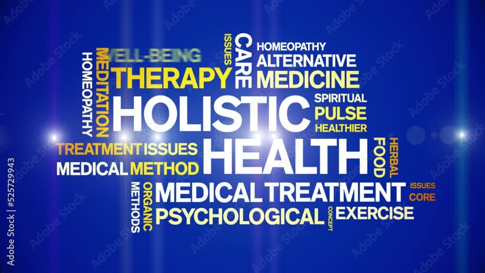 Holistic Health Science animated tag word cloud;text design animation ...