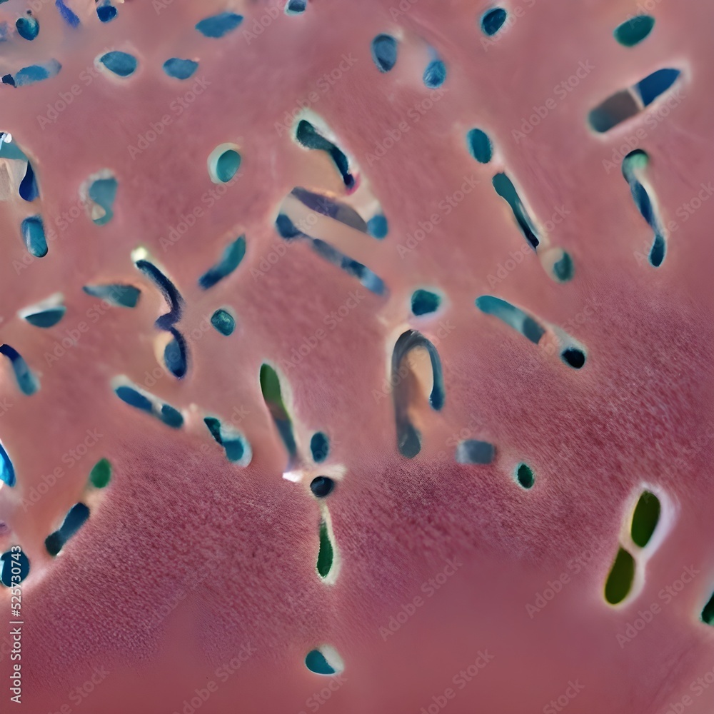 Escherichia Coli (E. Coli.) cells or 3D bacteria under microscope Stock ...