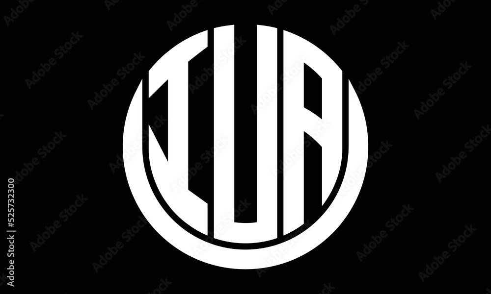 IVA three letter circle logo design vector template. monogram symbol on ...