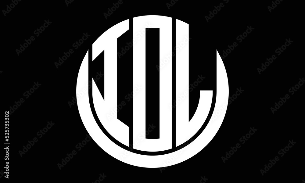 IOL three letter circle logo design vector template. monogram symbol on ...