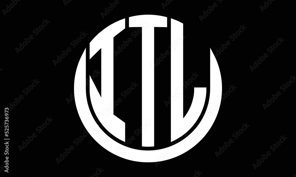 ITL three letter circle logo design vector template. monogram symbol on ...
