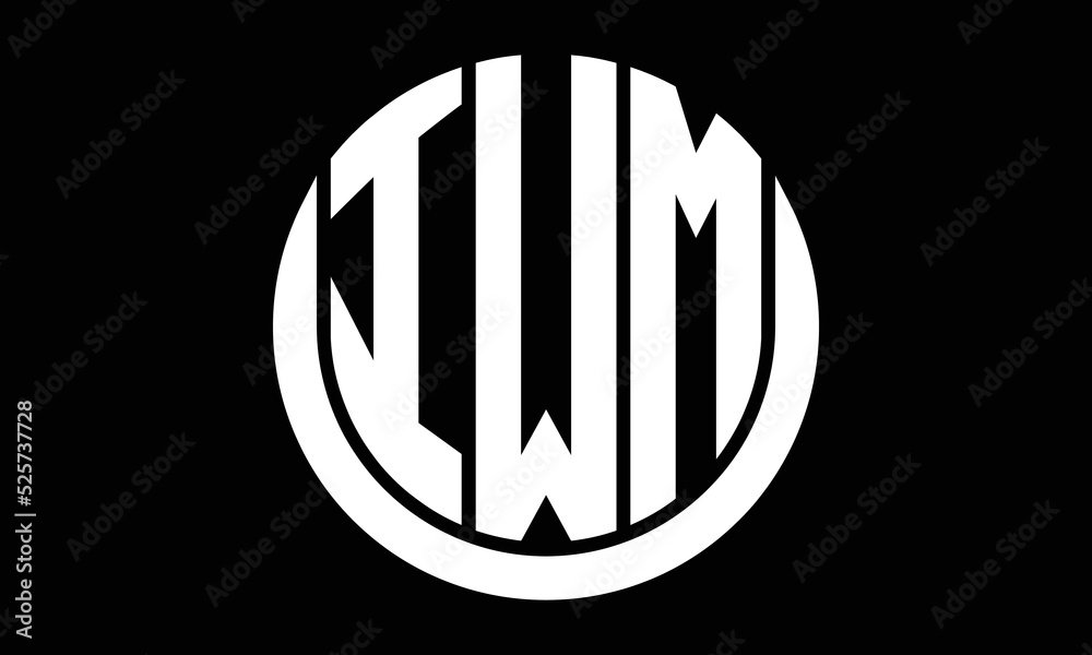 IWM three letter circle logo design vector template. monogram symbol on ...