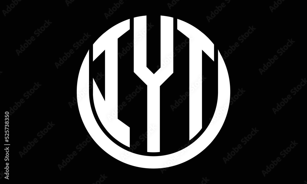 IYT three letter circle logo design vector template. monogram symbol on ...