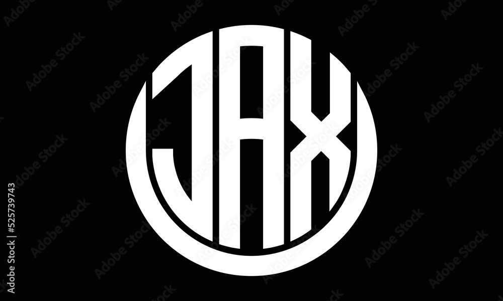 JAX three letter circle logo design vector template. monogram symbol on ...