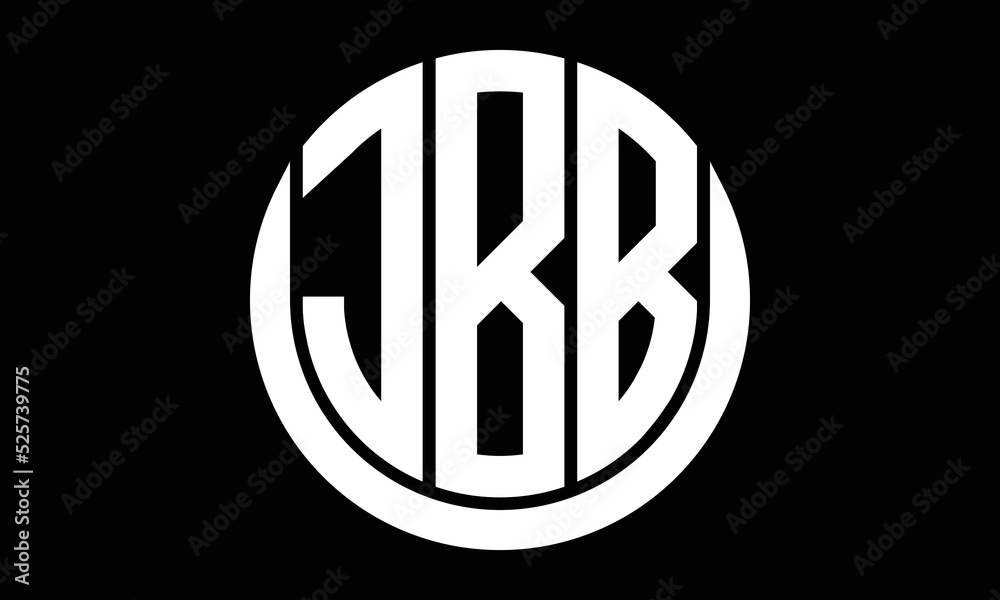 JBB three letter circle logo design vector template. monogram symbol on ...