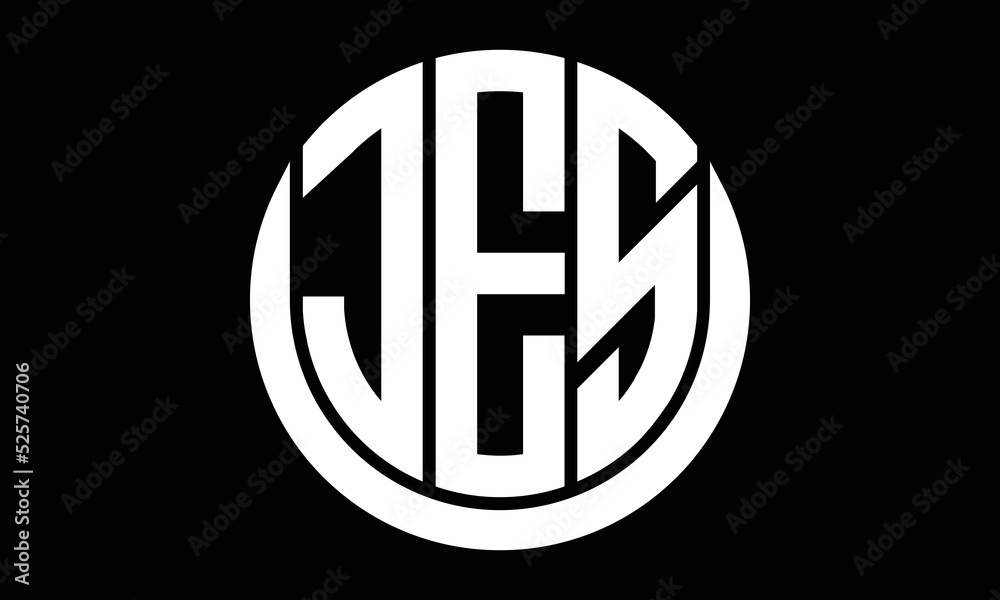 JES three letter circle logo design vector template. monogram symbol on ...