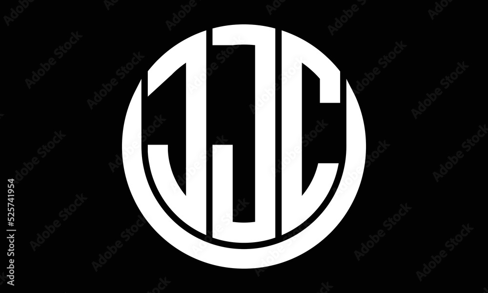 JJC three letter circle logo design vector template. monogram symbol on ...