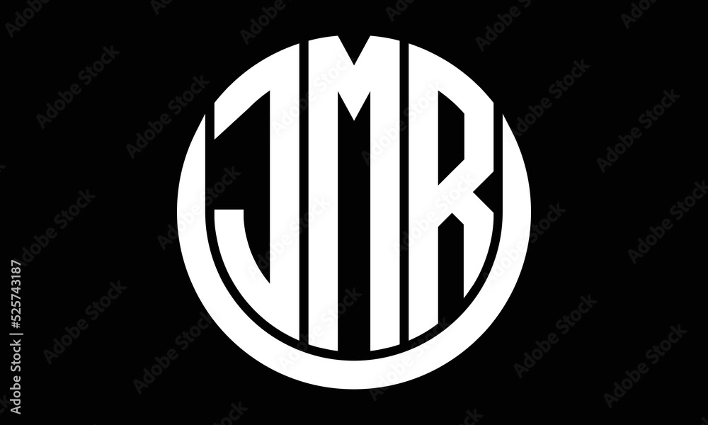 JMR three letter circle logo design vector template. monogram symbol on ...