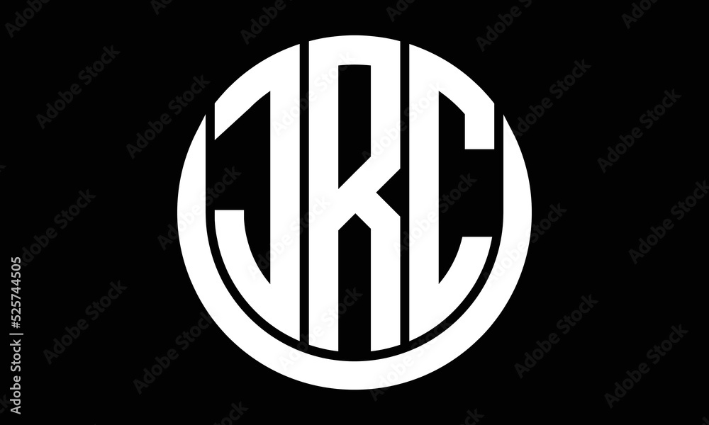 JRC three letter circle logo design vector template. monogram symbol on ...