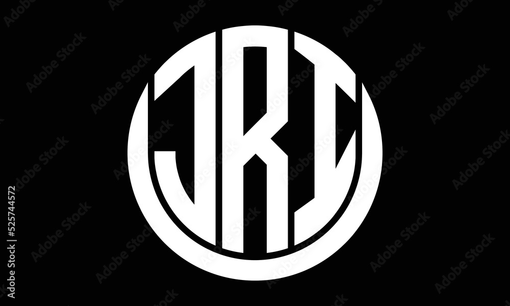JRI three letter circle logo design vector template. monogram symbol on ...