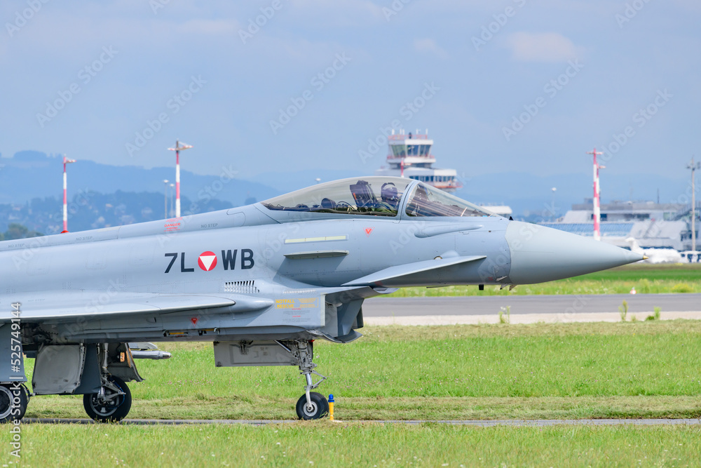 hoersching, austria, 24 aug 2022, eurofighter typhoon landing at the ...