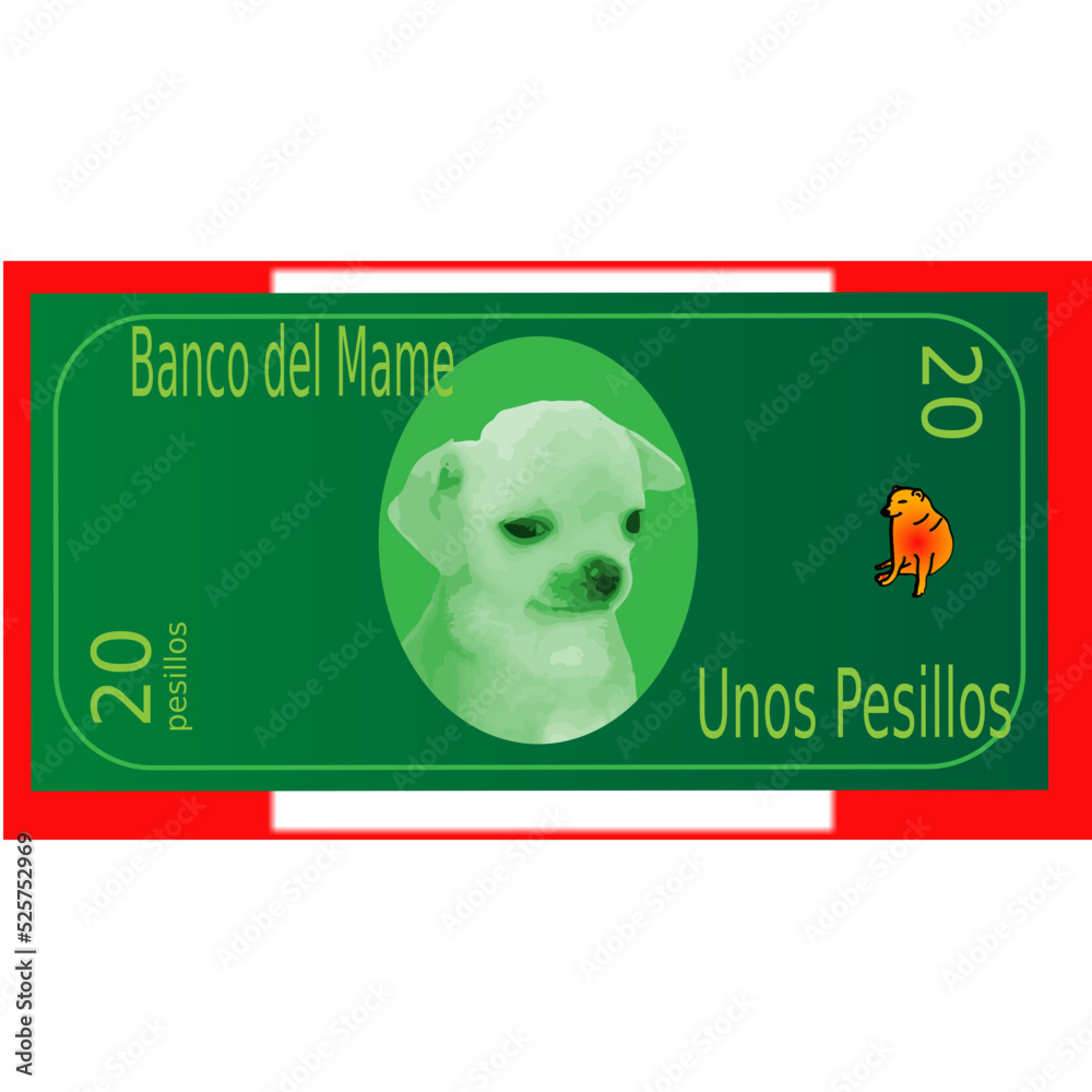 meme de billete cheems unos pesillos banco del mame 20 pesillos jpeg ...
