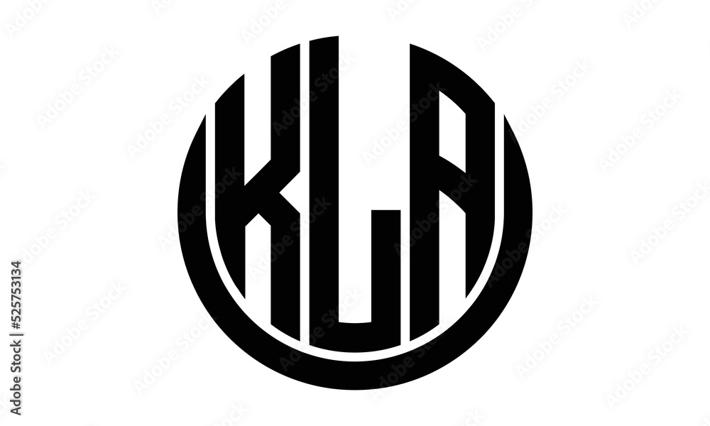 KLA three letter circle logo design vector template. monogram symbol on ...