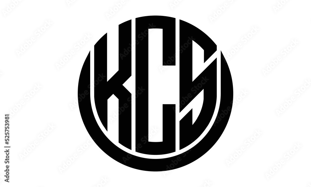 KCS three letter circle logo design vector template. monogram symbol on ...