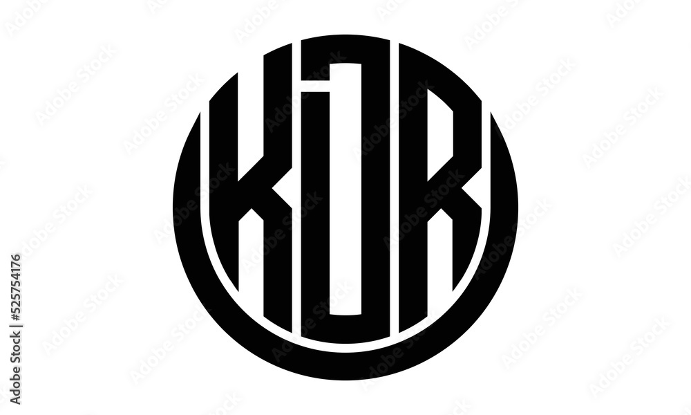 KDR three letter circle logo design vector template. monogram symbol on ...