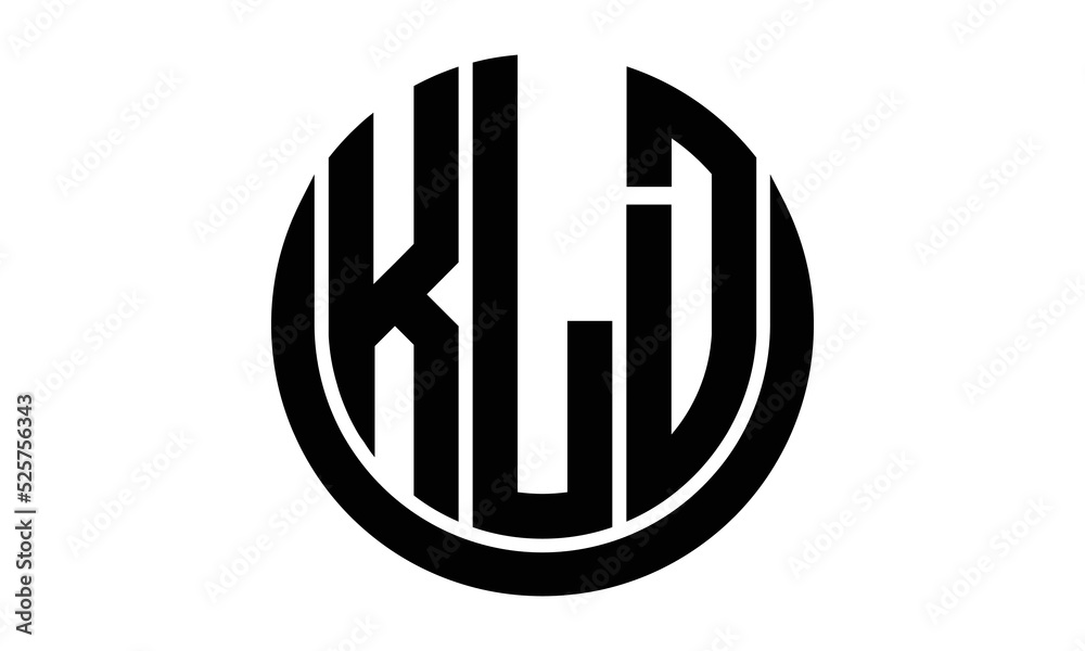 KLD three letter circle logo design vector template. monogram symbol on ...