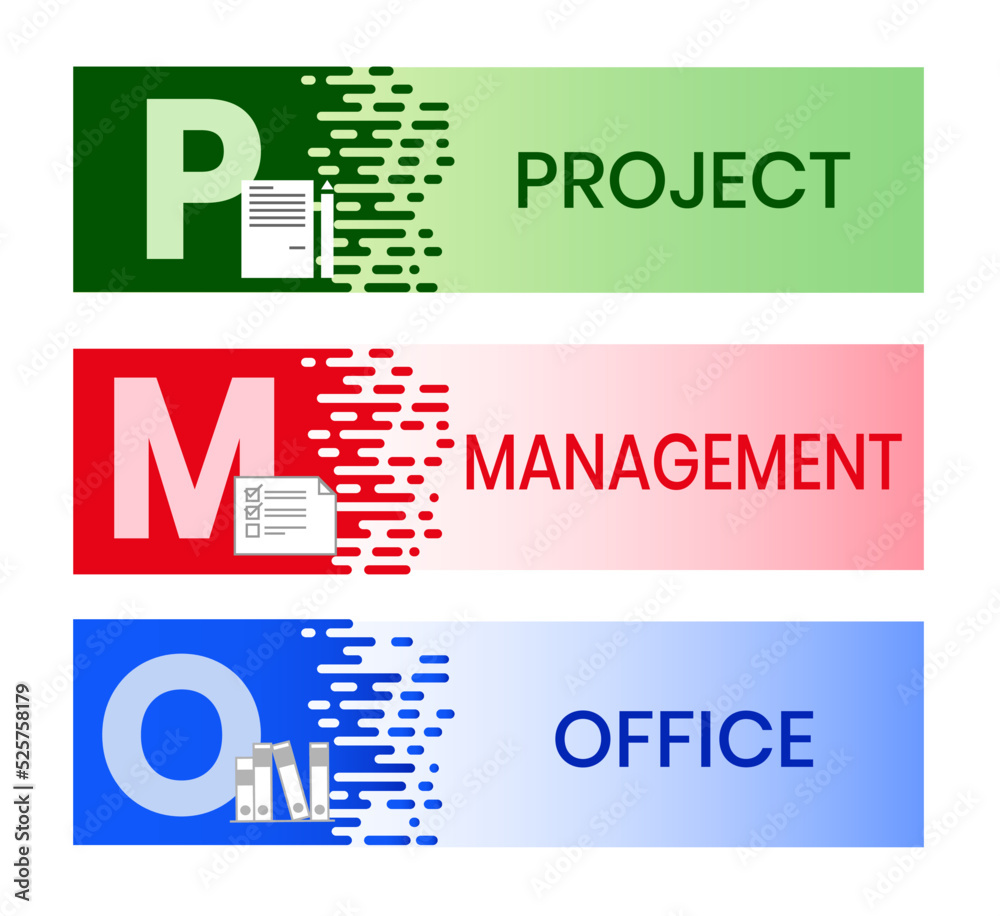 PMO - Project Management Office acronym, business concept background ...
