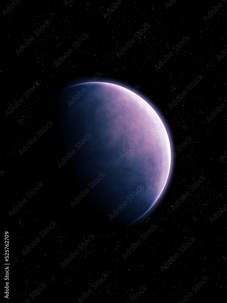 Amazing alien planet, realistic exoplanet. Beauty of the universe ...
